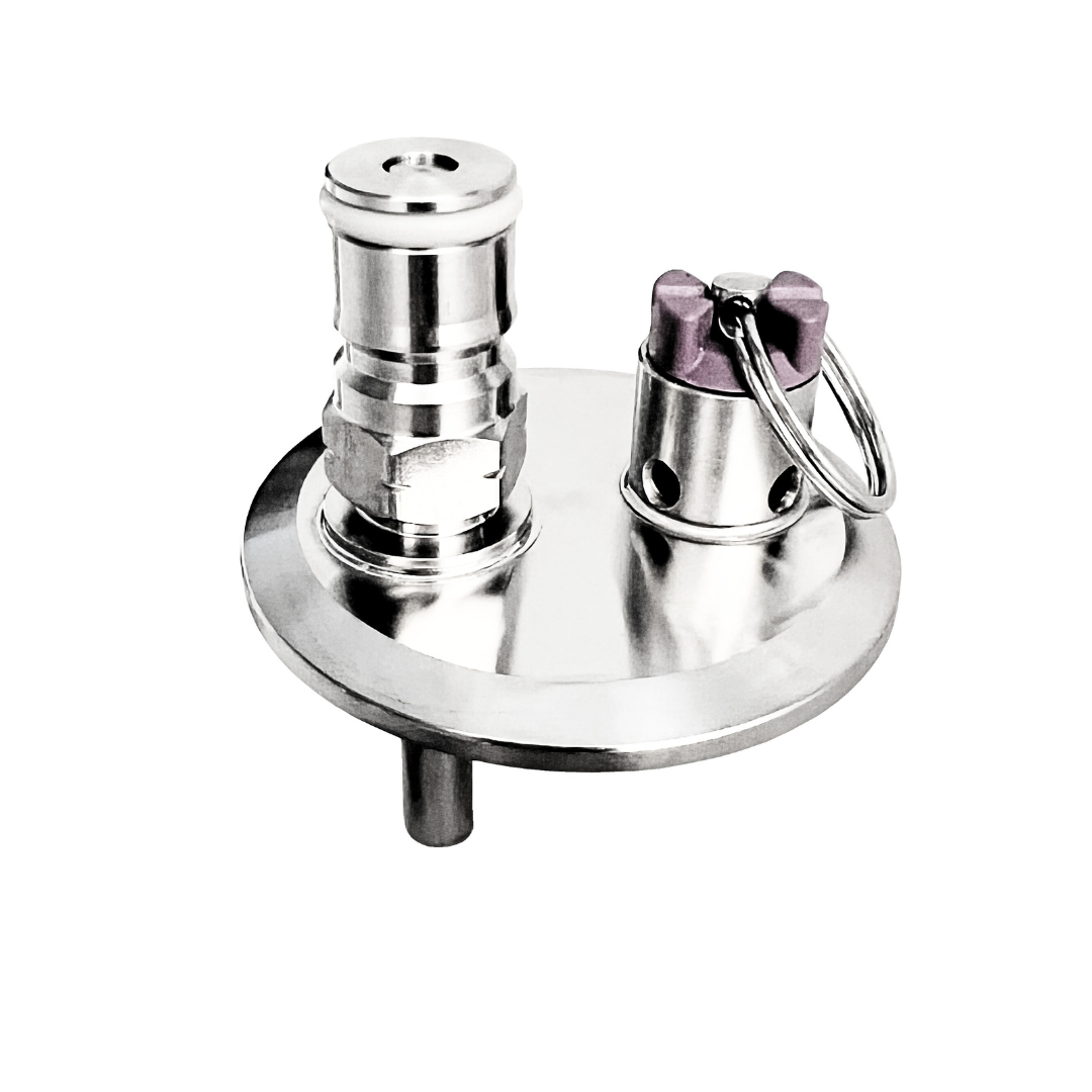 2'' TC cap with gas post and PRV – BrewTaurus.com | Brewing Technology