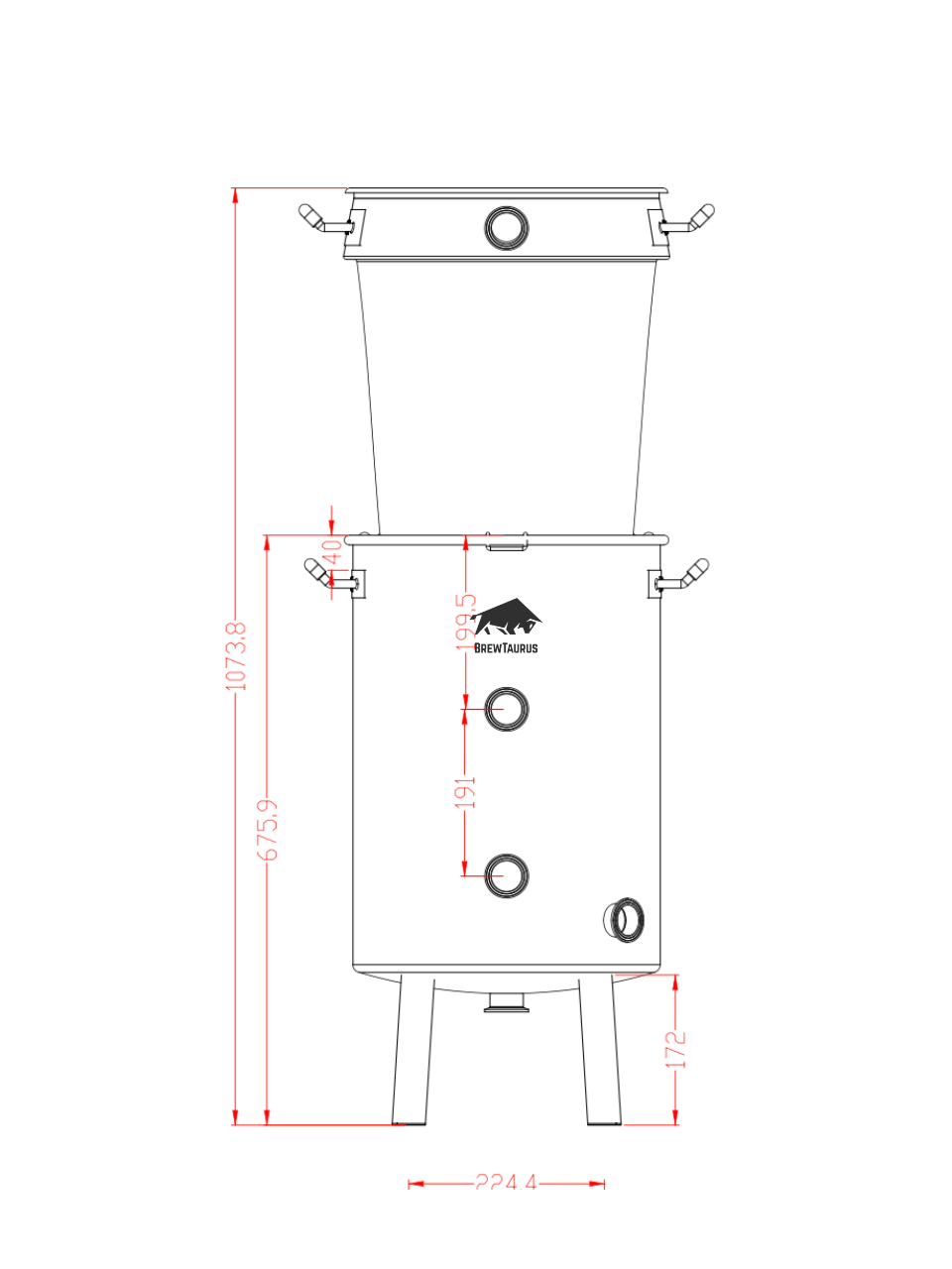 K40 Boil Kettle + Malt Pipe – Complete Set | BrewTaurus – BrewTaurus ...